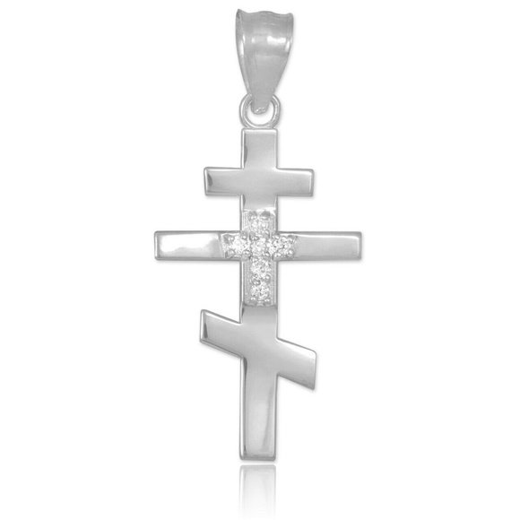 Element Shine | Jewelry | 4k Real Gold Diamond Orthodox Cross Pendant ...